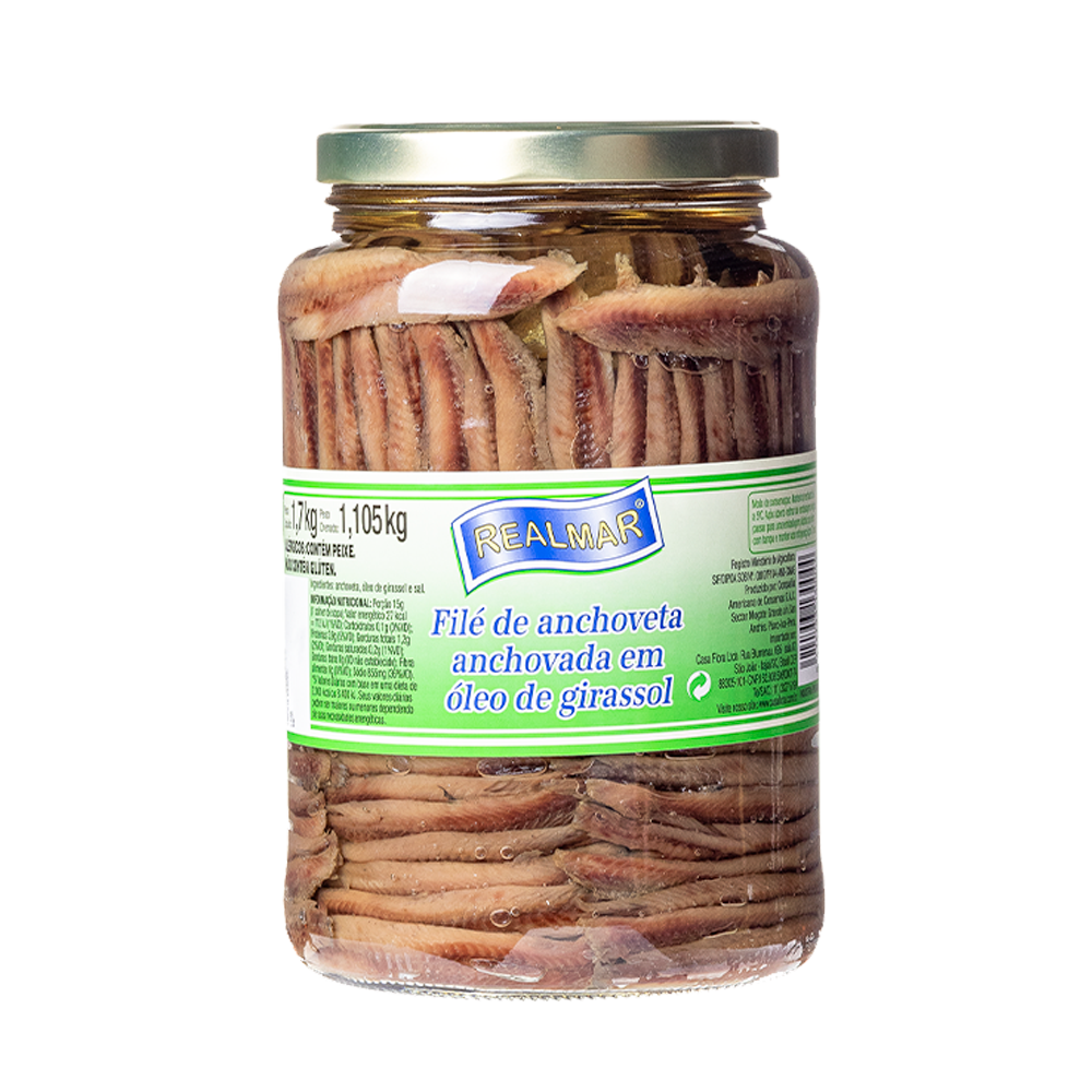 Filés de Anchova Realmar em óleo girassol | Casa Flora